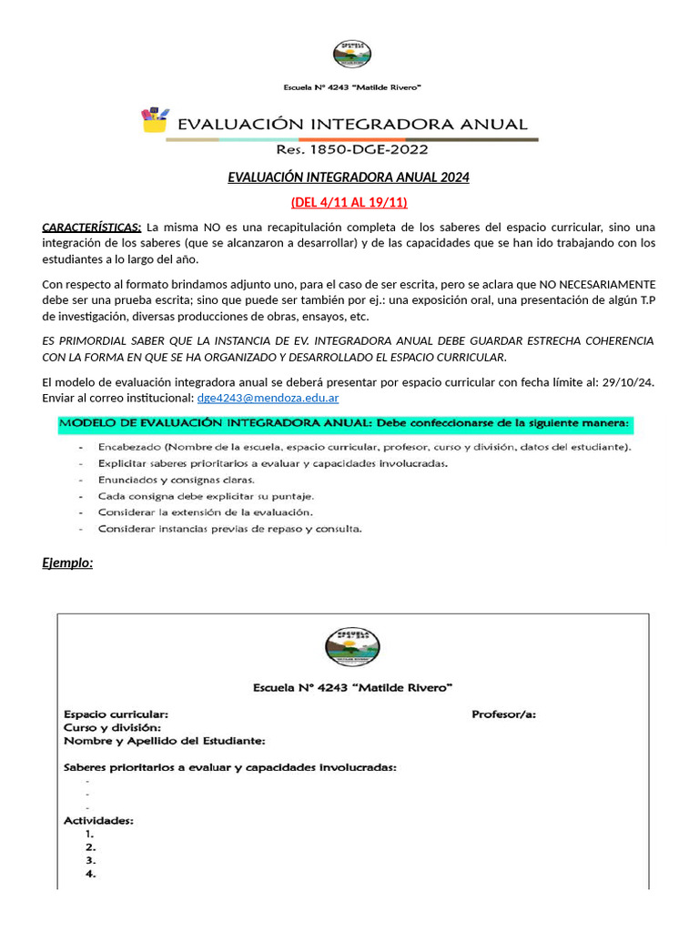 Evaluación Integradora 2024 | PDF | Crecimiento personal y profesional | Negocios