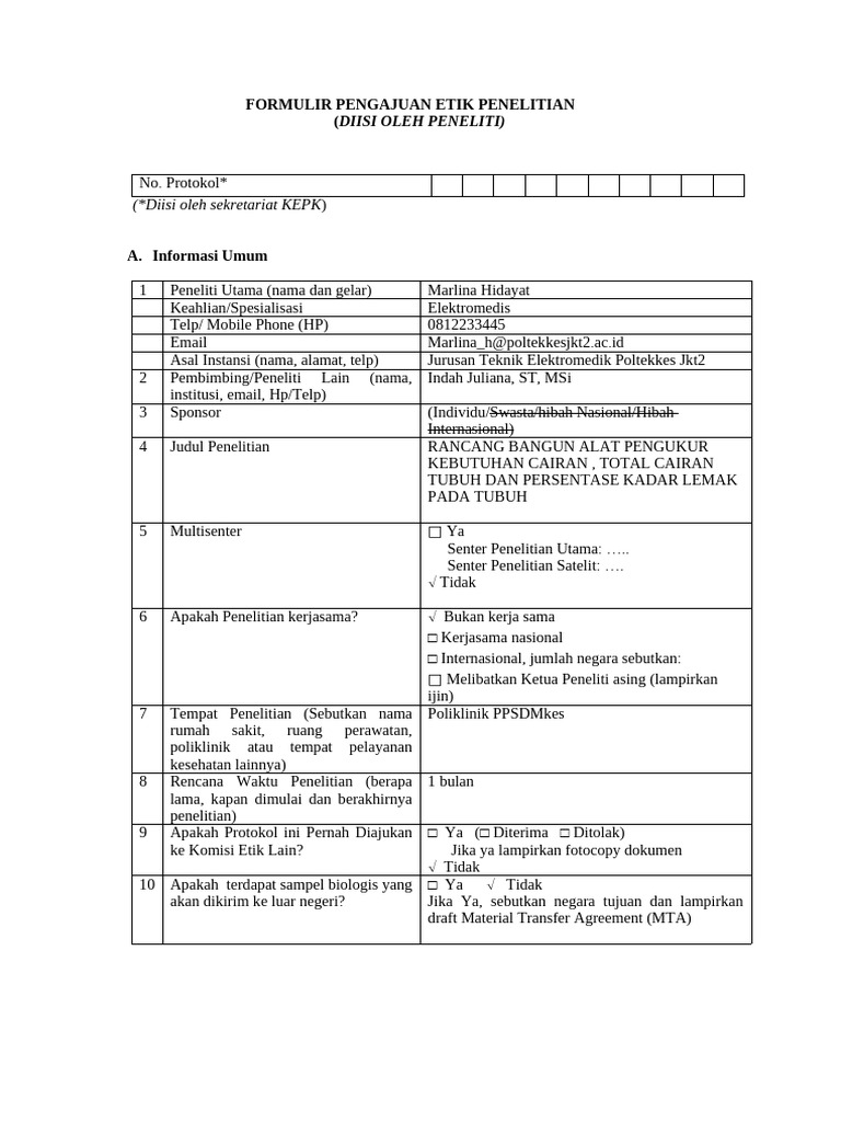 Suharyati - Contoh Submission Form | PDF
