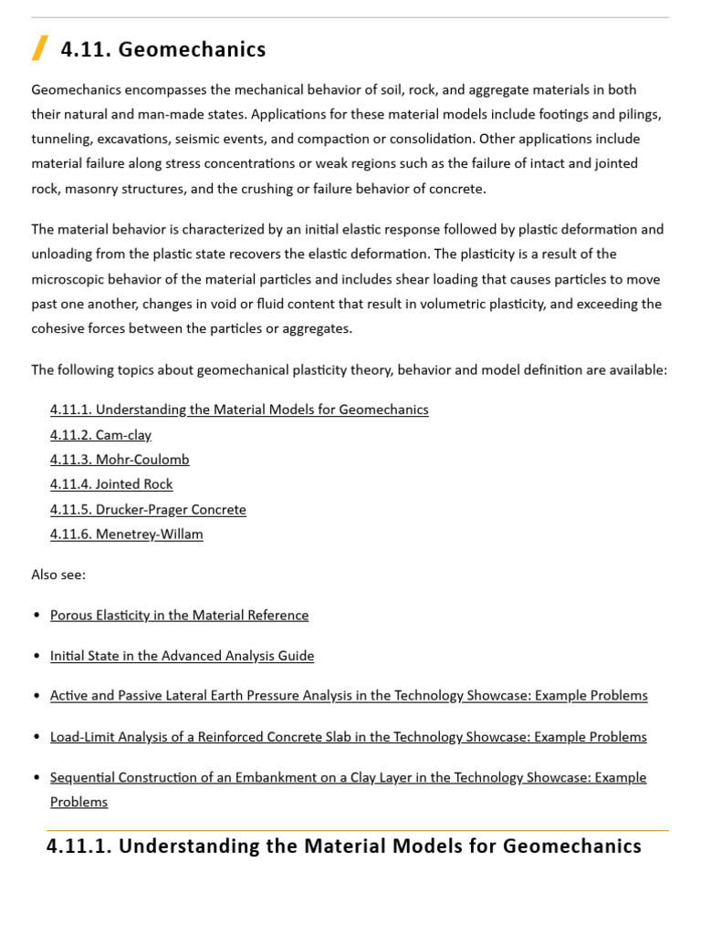 4.11. Geomechanics | PDF | Yield (Engineering) | Deformation (Engineering)