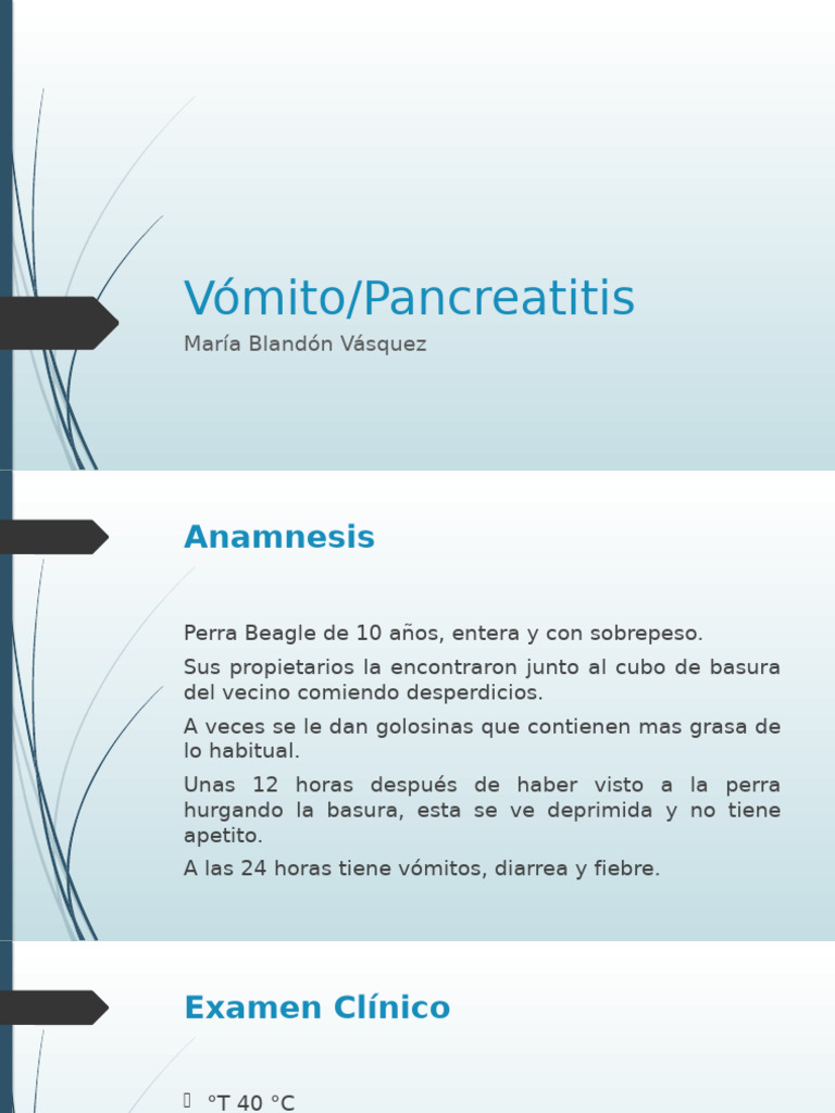 Vómito Pancreatitis | PDF