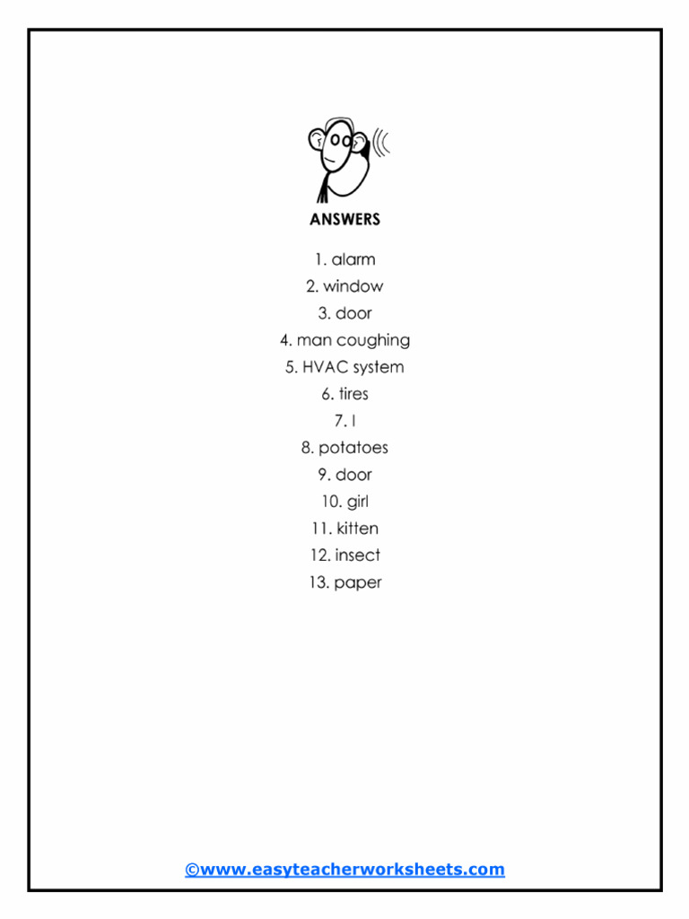 Assignment - Onomatopoeia (Answer Key) | PDF