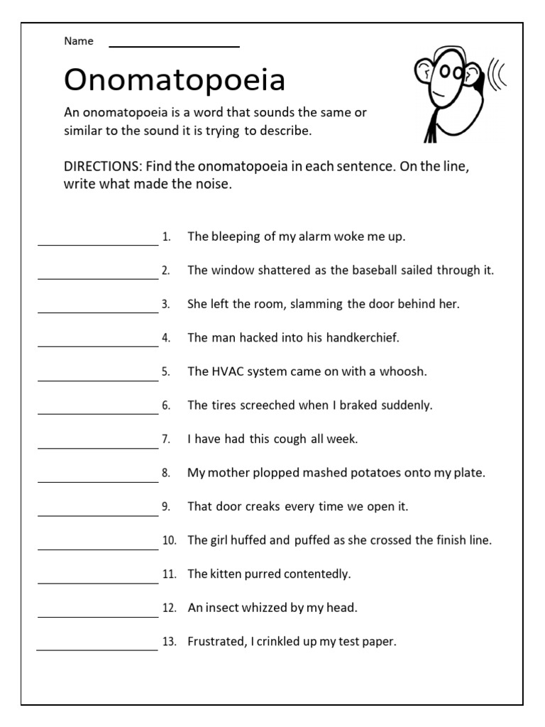 Assignment - Onomatopoeia | PDF | Language Arts & Discipline | Art