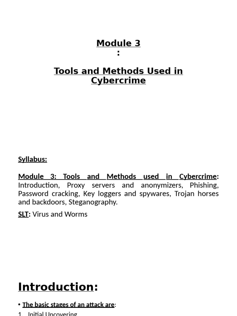 Tools and Methods Used in Cybercrime | PDF | Computer Virus | Password