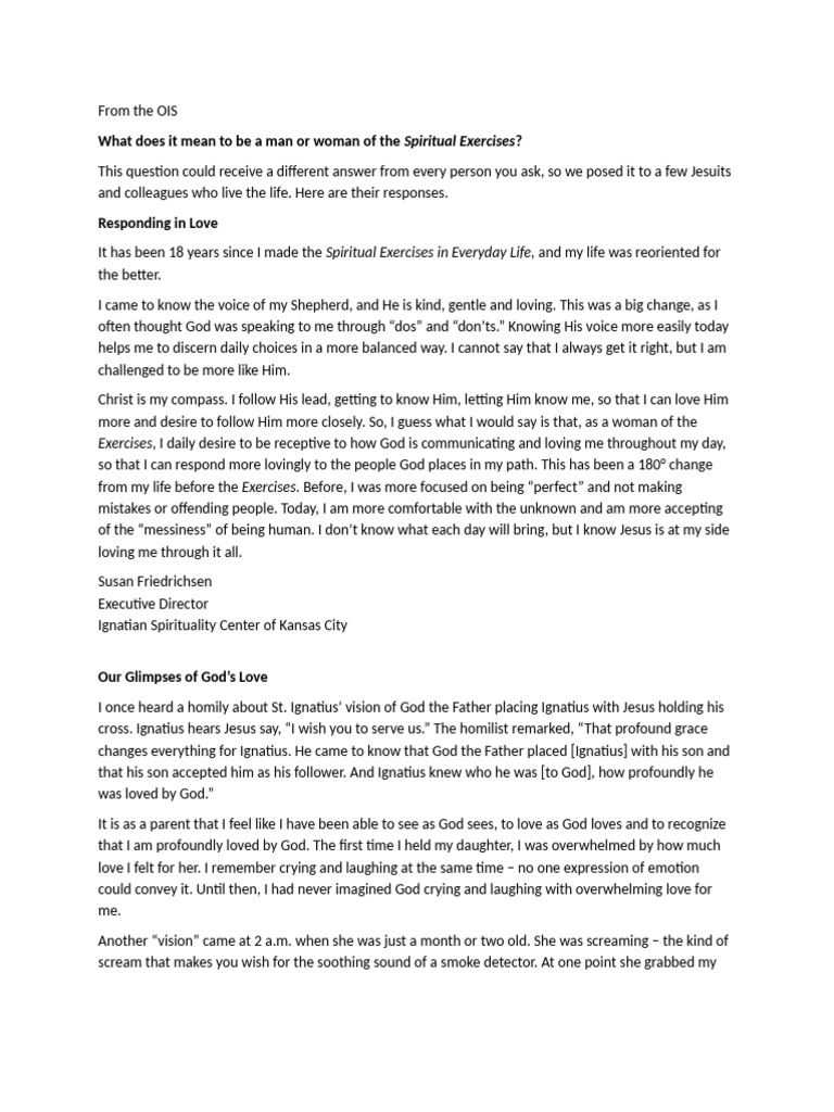 From The OIS | PDF | Spirituality