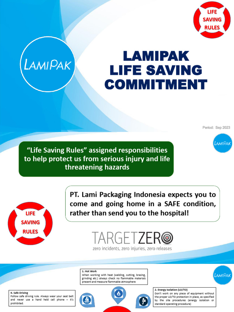 Life Saving Rules at LamiPak | PDF | Labor Relations | Hazards