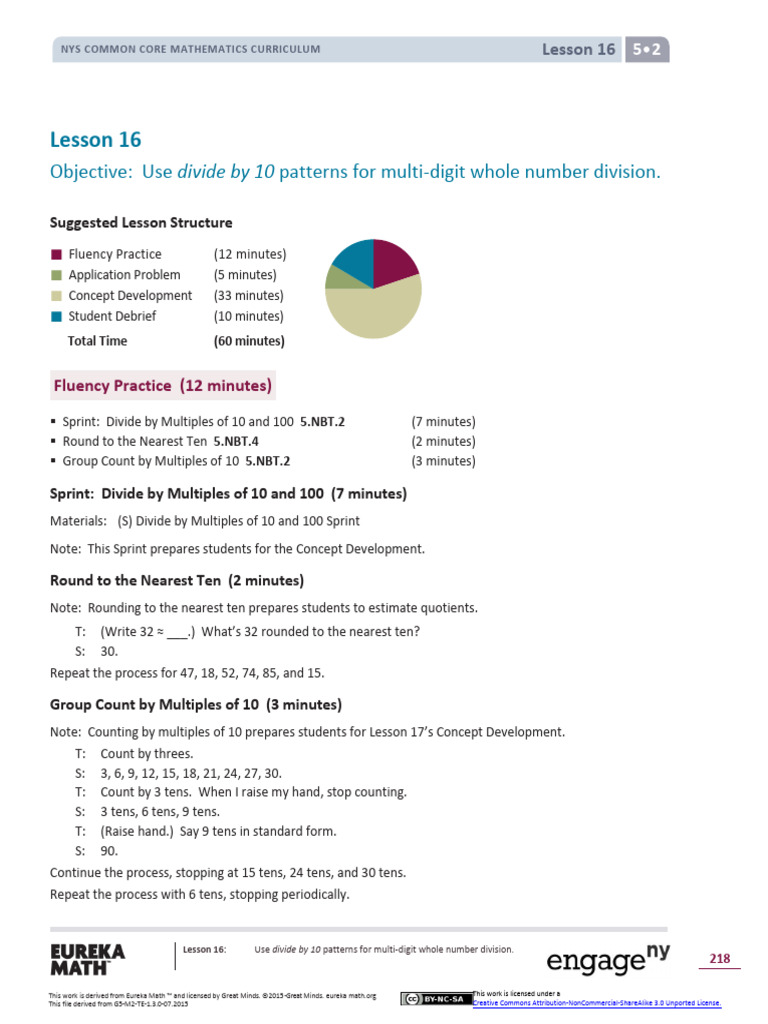 Math g5 m2 Topic e Lesson 16 | PDF | Mathematics | Creative Commons License