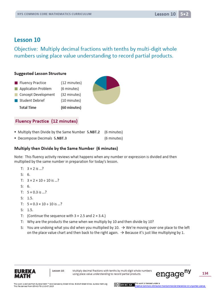 Math g5 m2 Topic C Lesson 10 | PDF | Multiplication | Arithmetic