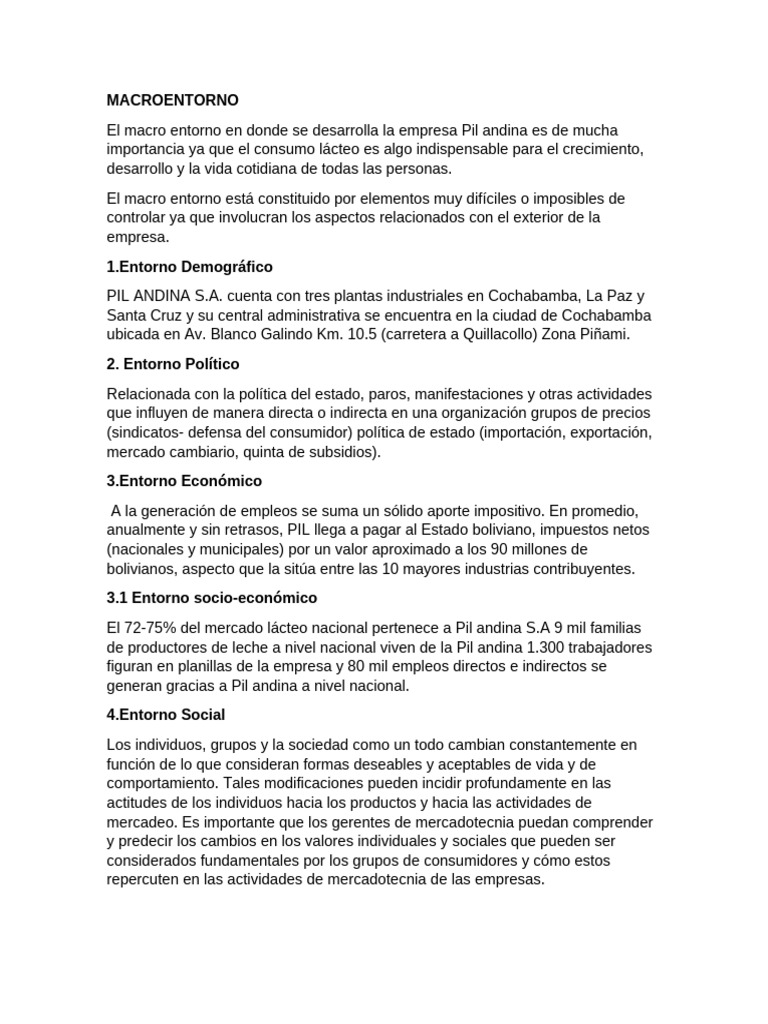 Mary Macro Entorno | PDF | Marketing | Business