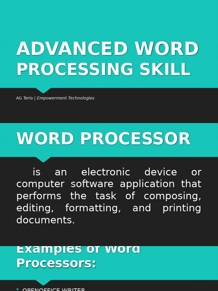 Lesson 3 Advance Word Processing Skill | PDF | Technology & Engineering