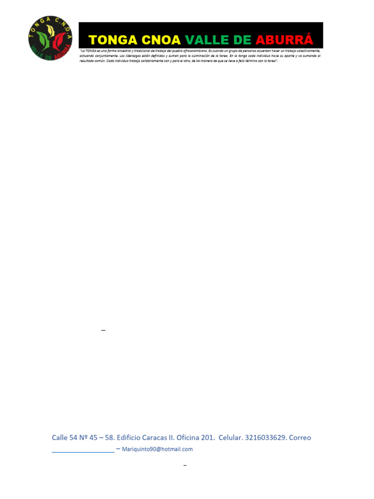 Carta de Invitación para Delegados. Tonga CNOA Valle de Aburra | PDF | Ciencias sociales