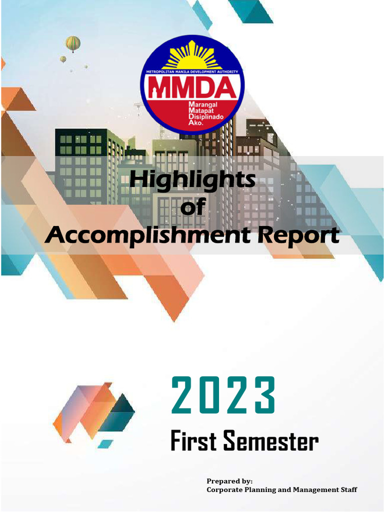 2023 MMDA Traffic and Infrastructure Report | PDF | Traffic | Transport