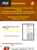 UU Nomor 1 Tahun 2024 (Tentang ITE) | PDF