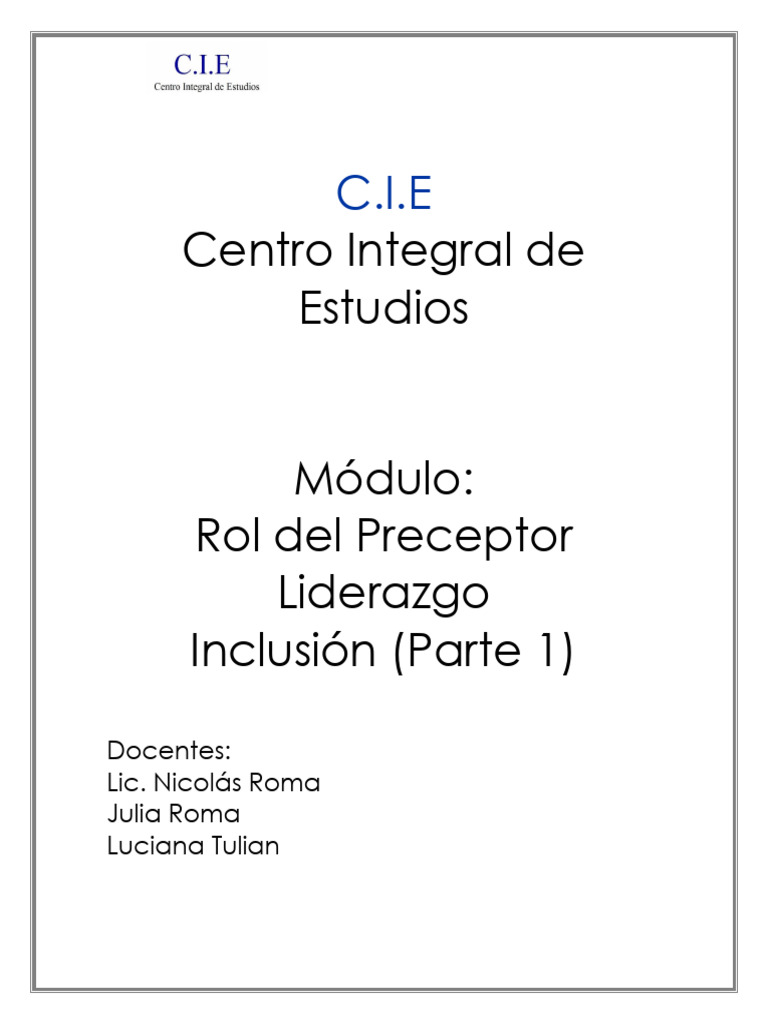 ROL DEL PRECEPTOR | PDF | Escuelas | Maestros