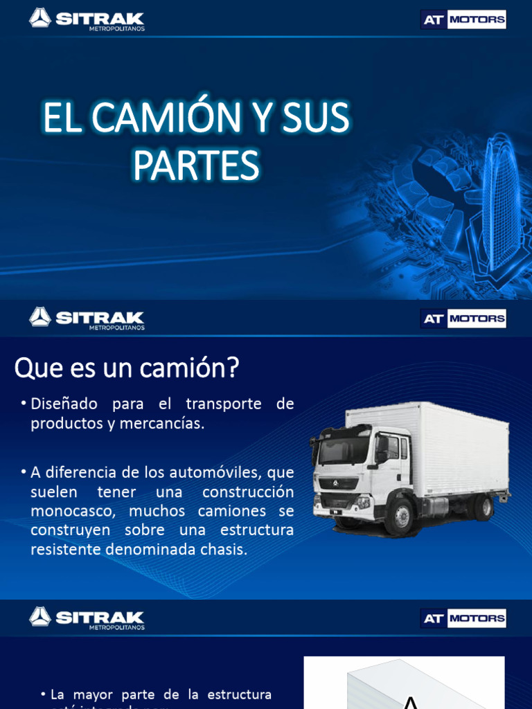 Partes Esenciales de un Camión | PDF | Camión | Eje