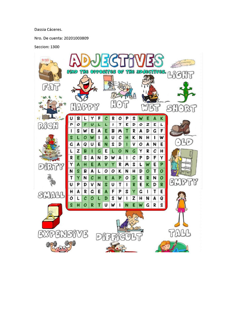 Adjectives 3. | PDF