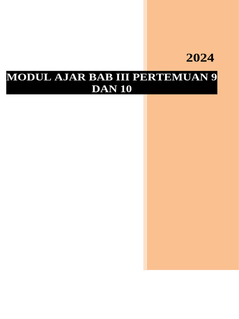 Modul Ajar Bab III Pertemuan 9 | PDF
