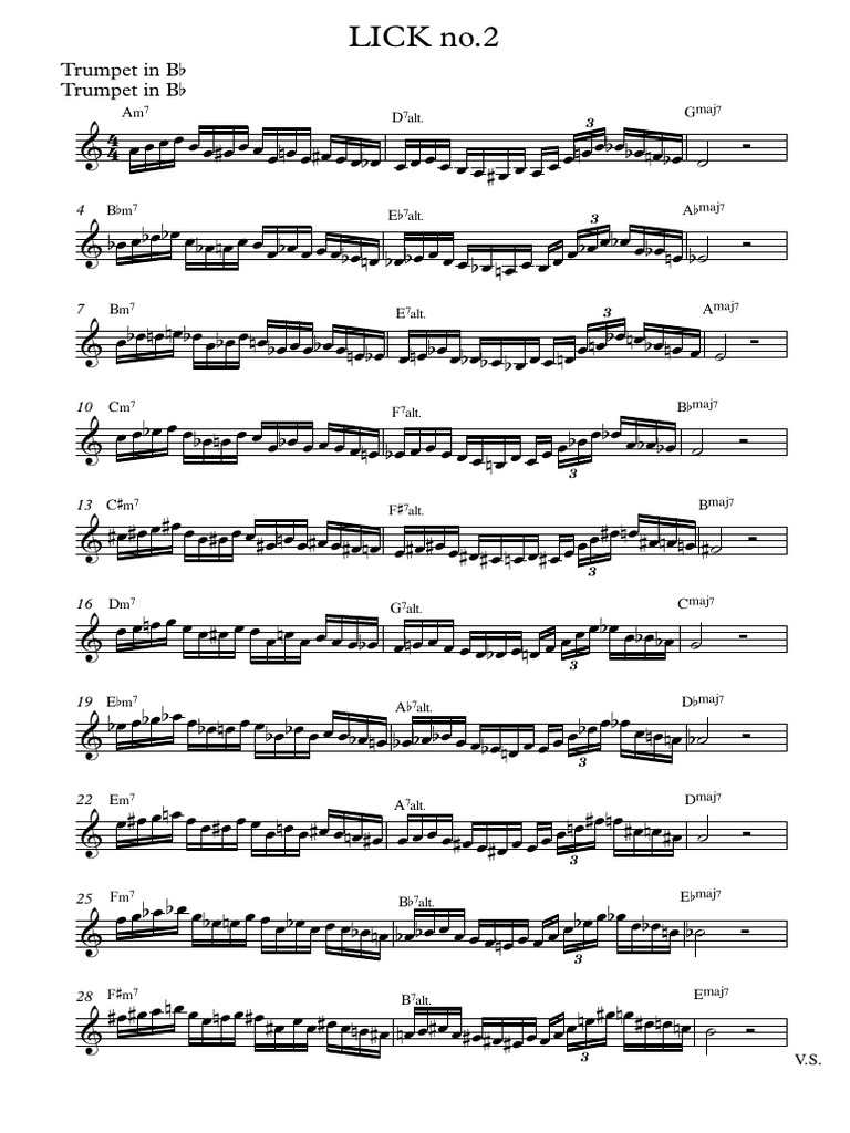 21.7.24!2!5-1 Lick - Trumpet in BB | PDF