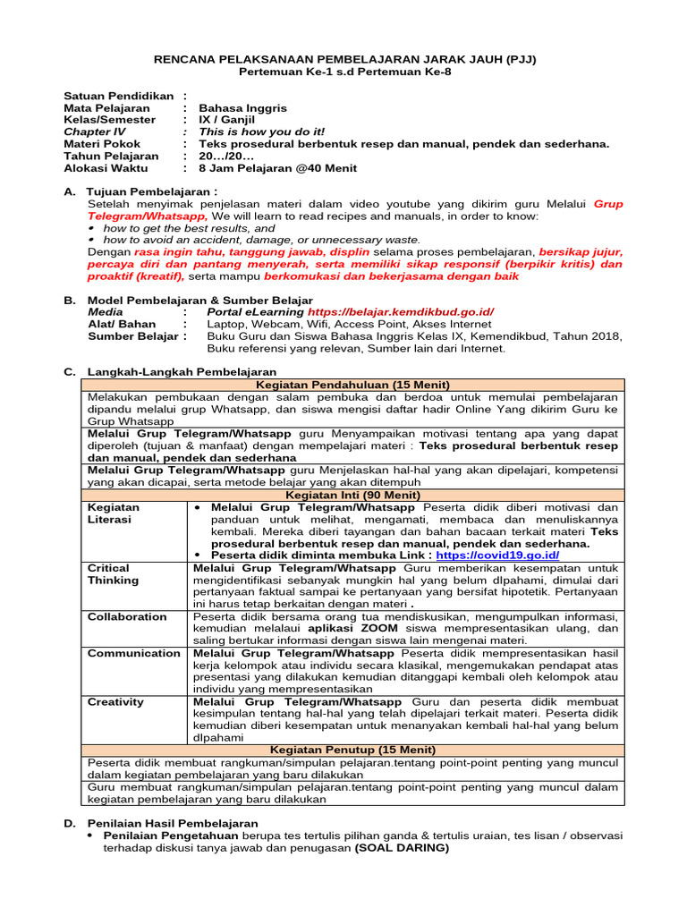 RPP This Is How You Do It! | PDF