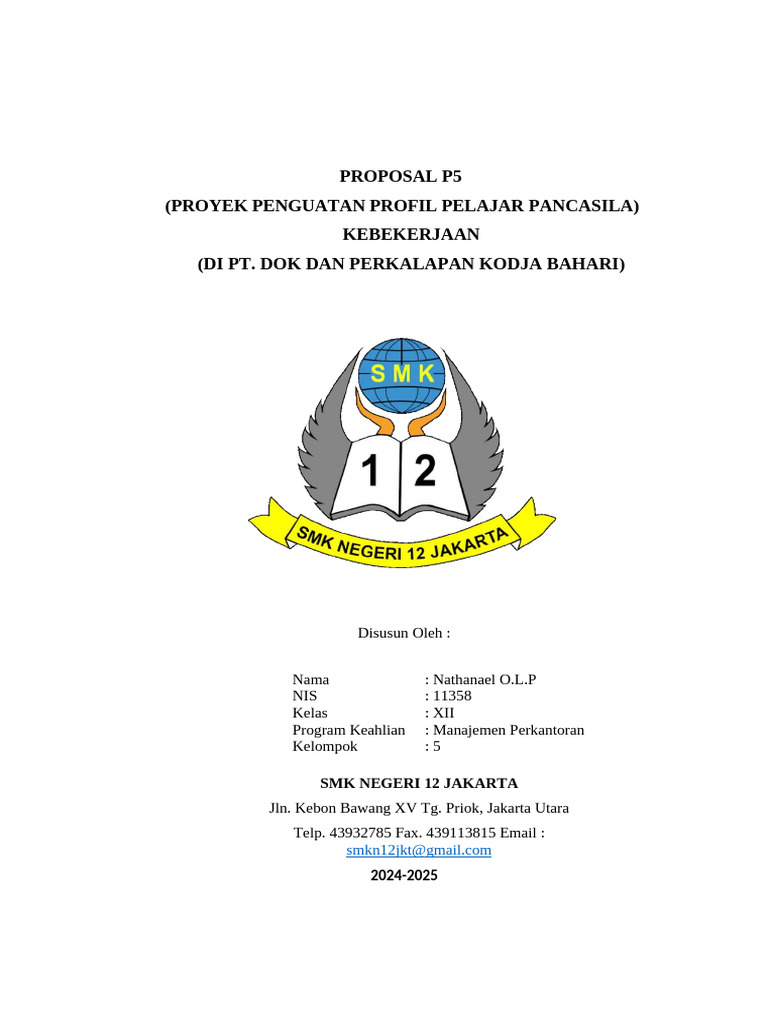 Proposal-P5 2024 - Nathan | PDF | Karier & Perkembangan