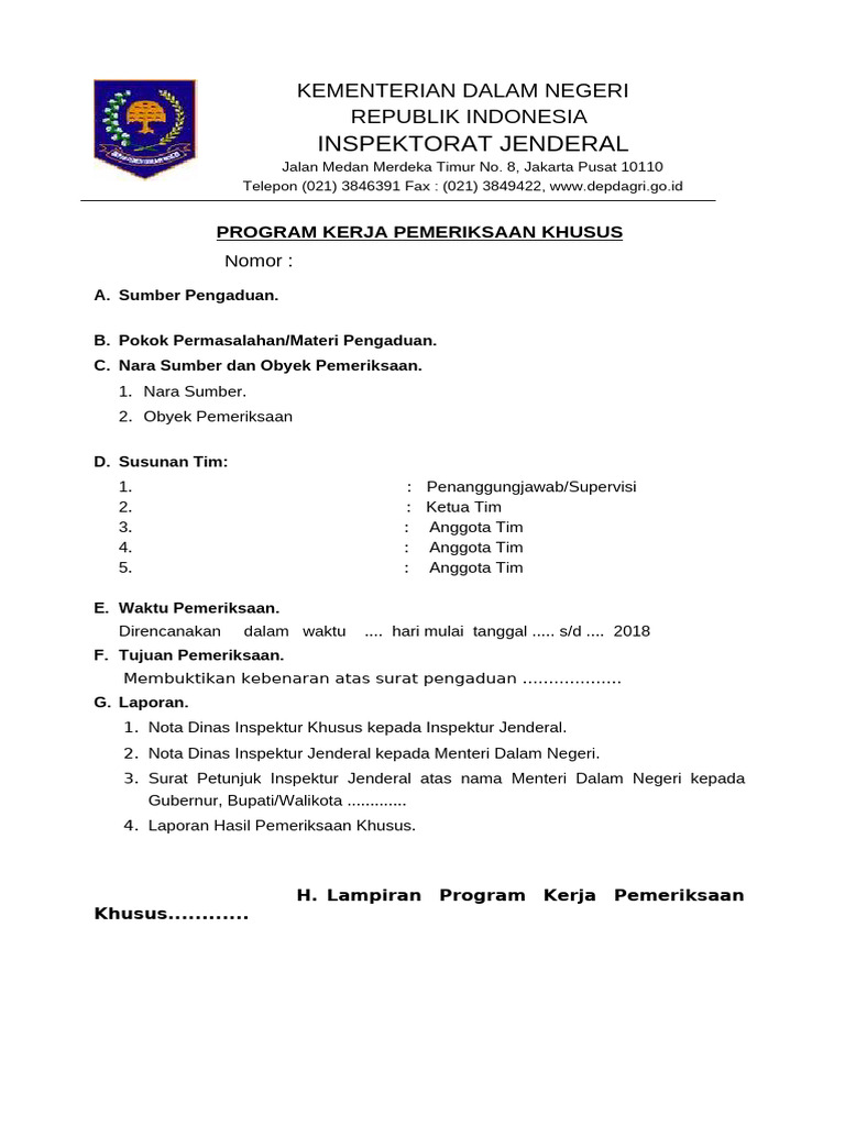 Contoh Format PKP 3 | PDF