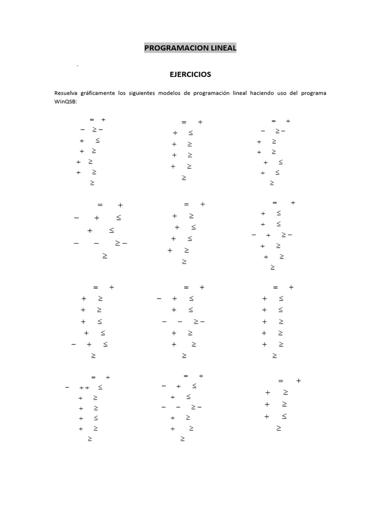 Ejercicios de Programación Lineal | PDF | Yogur | Petróleo