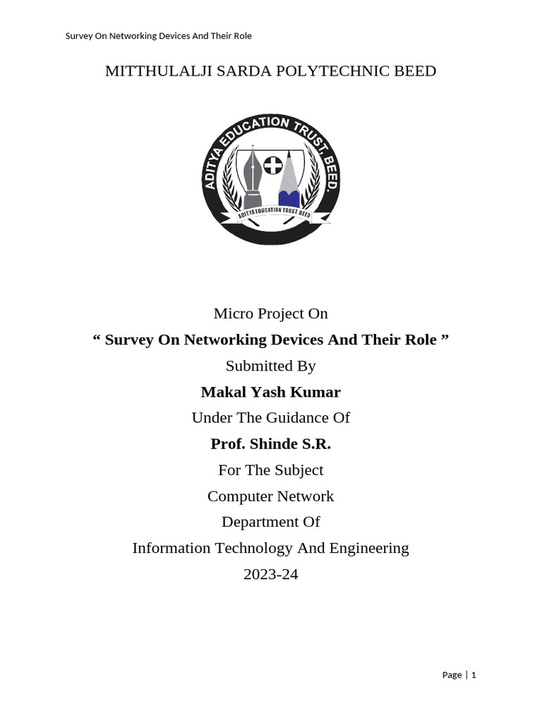 CNE Comp Micro Proj | PDF | Computer Network | Network Interface Controller