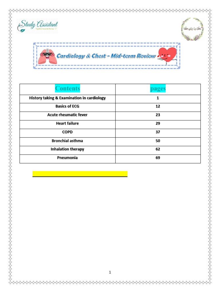 Cardiology & Chest MCQs | PDF | Chronic Obstructive Pulmonary Disease ...
