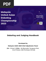 UADC Debating & Judging Manual | PDF | Politics