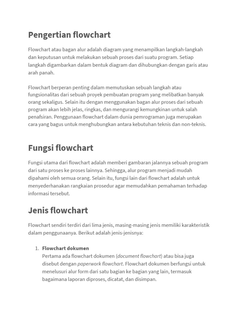 Pengertian dan Fungsi Flowchart | PDF | Komputer