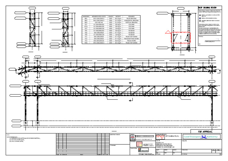 Latest Lighting Gantry Steel Structure Shopdrawing - 20231016-6 | PDF