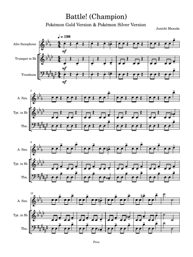 Pokémon GSC - Battle! (Champion) | PDF | Nintendo | Role Playing Video ...