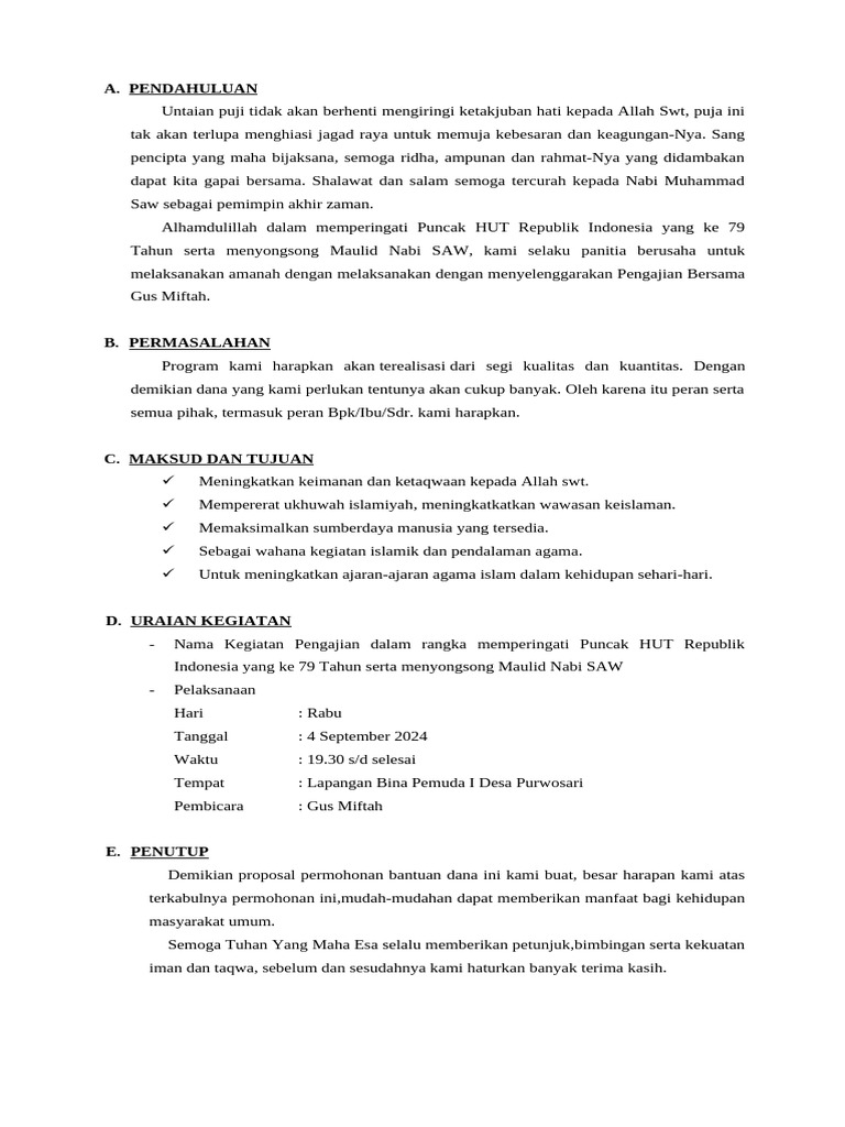 Proposal GUS MIFTAH | PDF