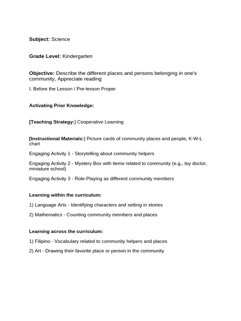 lesson_plan (8) | PDF | Learning | Curriculum