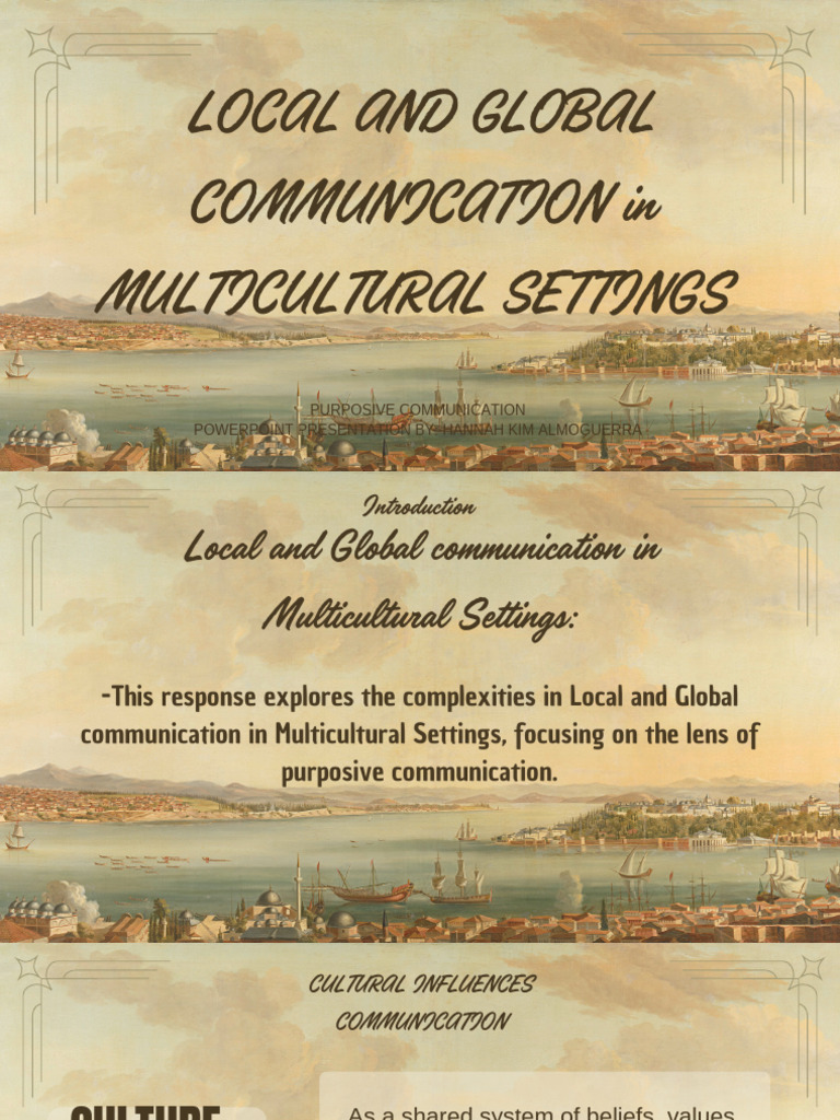 Local and Global Communication in Multicultural Settings. - 20240905 ...