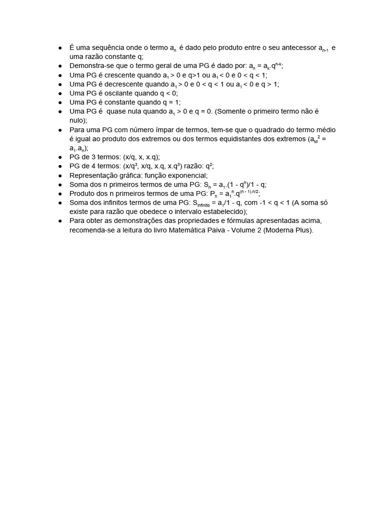 Progressão Geométrica | PDF