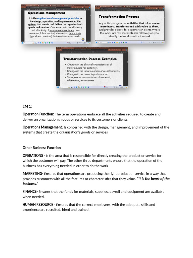 OPMAN (REVIEWER) | PDF | Strategic Management | Business