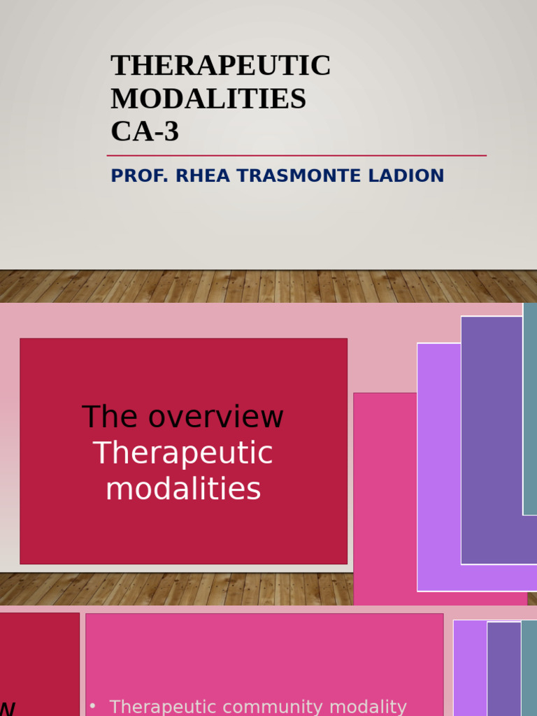 Therapeutic Modalities | PDF | Prison | Psychotherapy