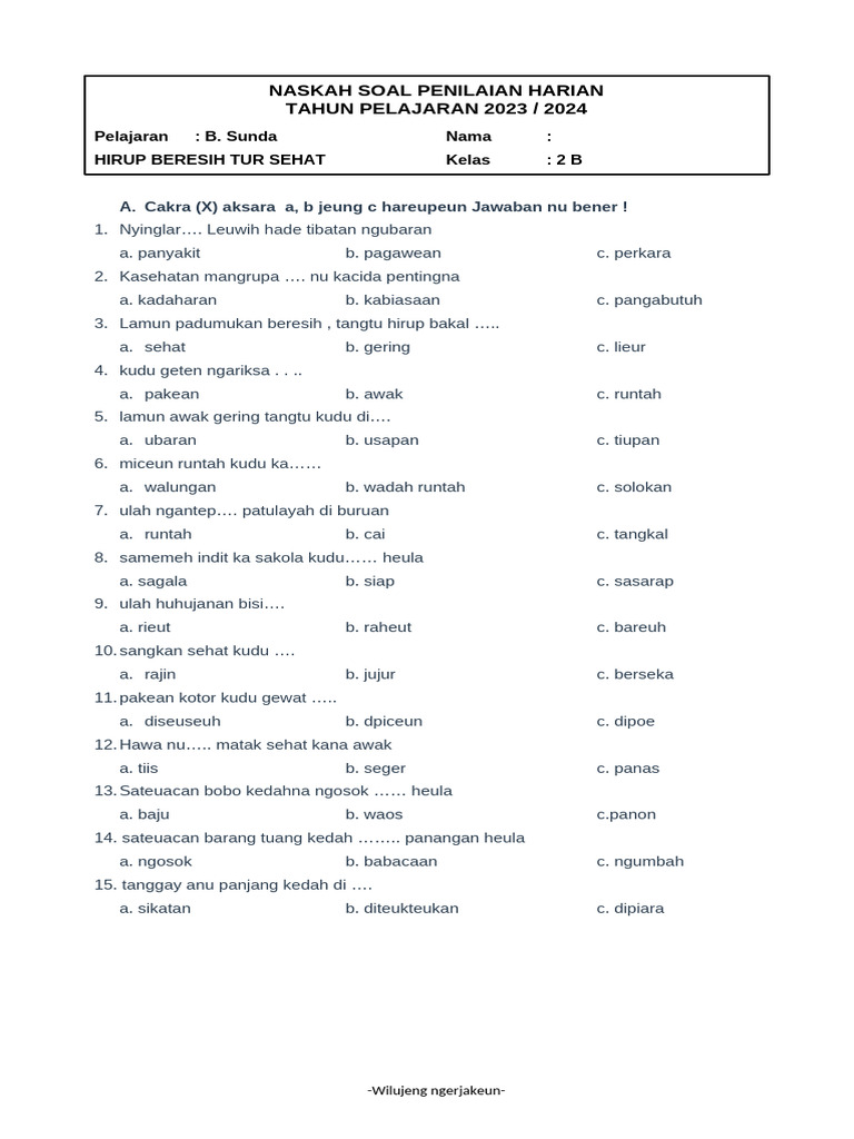 PH B.sunda Bab 5 | PDF