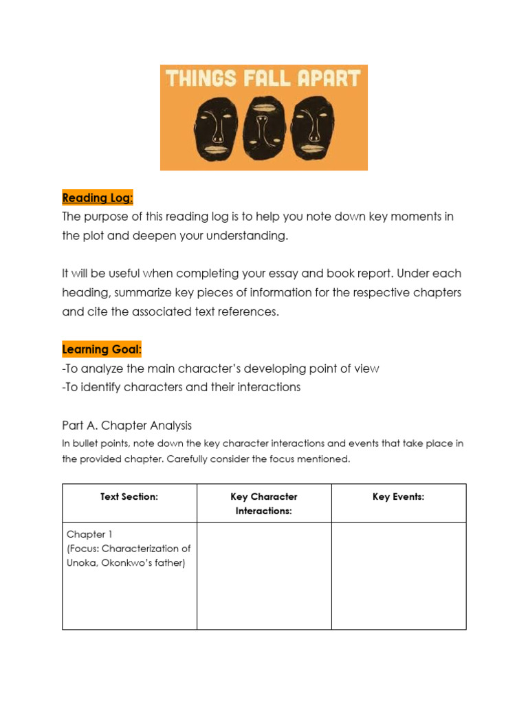 ENG3U TFA Reading Log | PDF