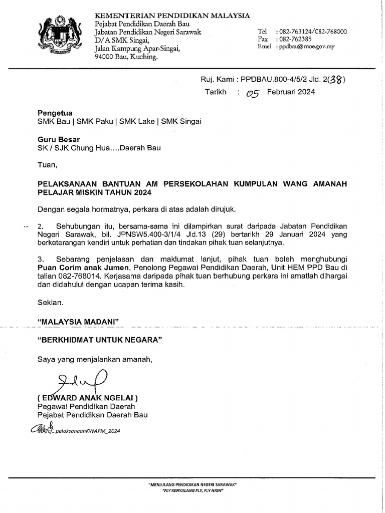 Pelaksanaan Bantuan Am Persekolahan Kumpulan Wang Amanah Pelajar Miskin ...