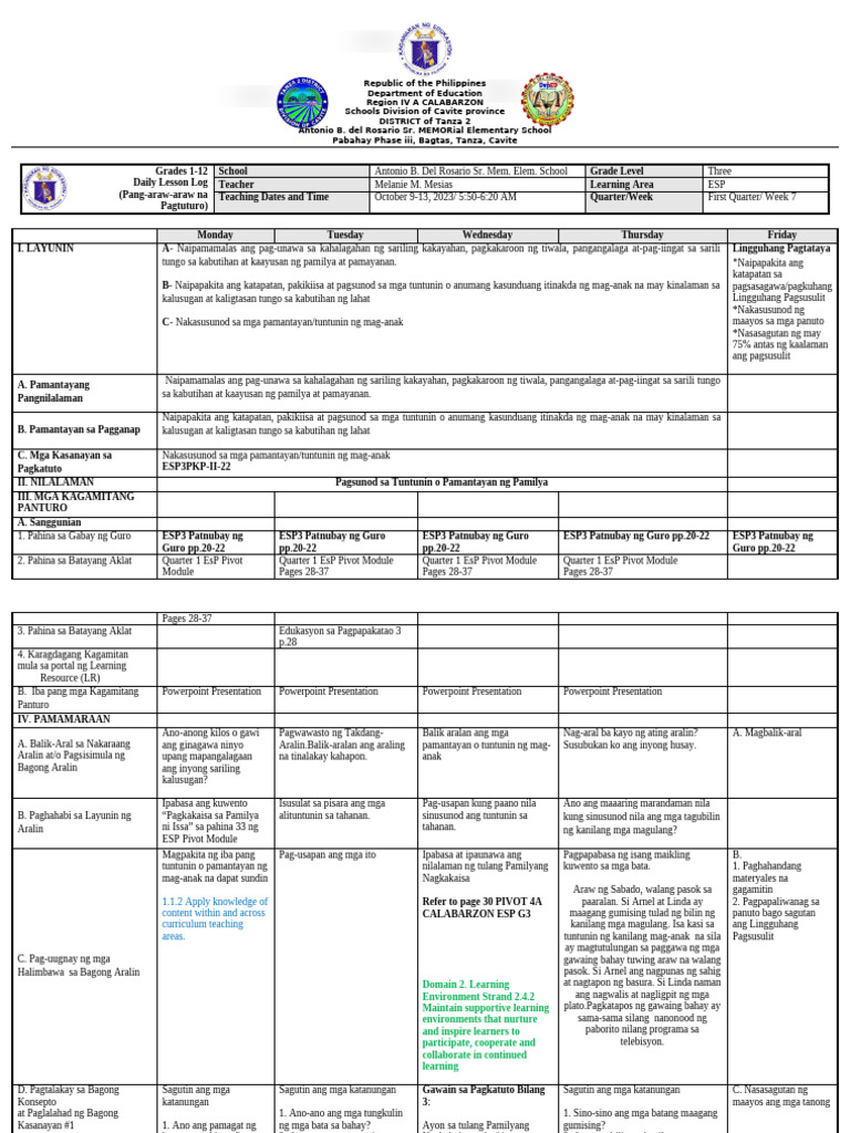 Mesias, Melanie M - Dll-Esp-Week 7 | PDF