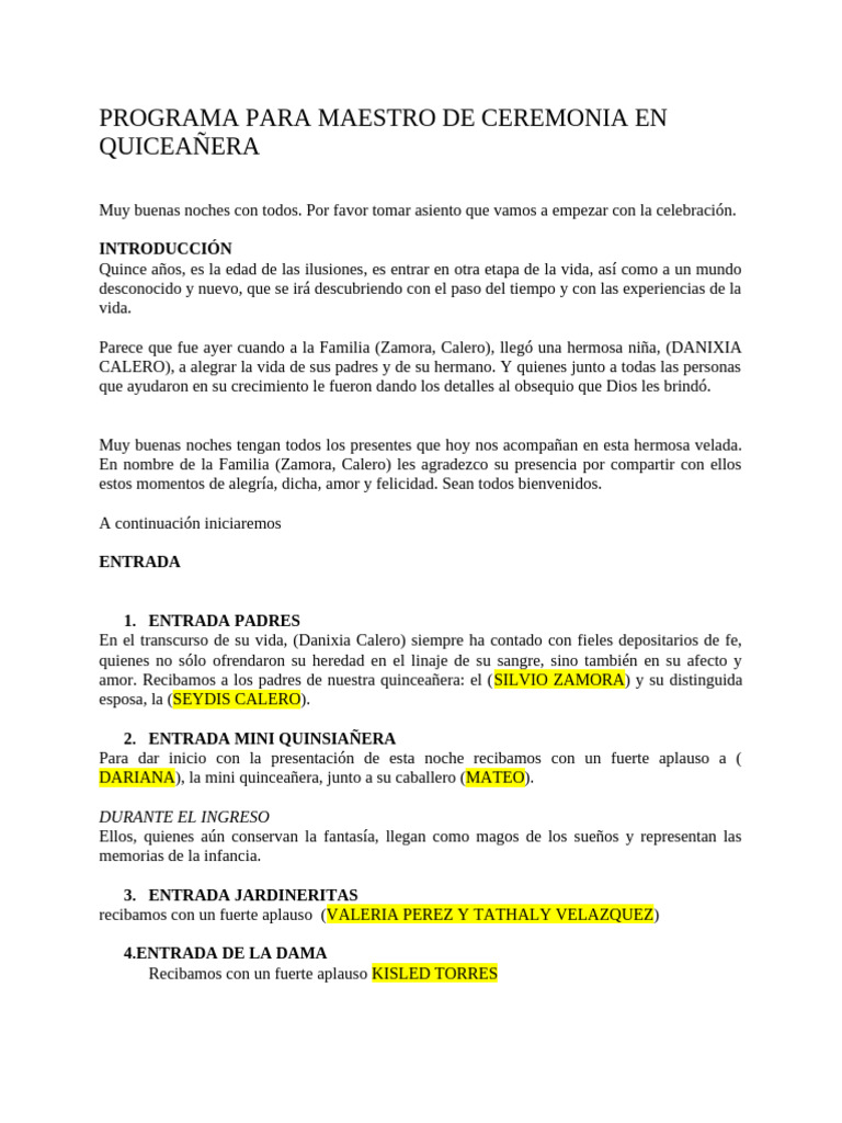 Programa para 15 Anos | PDF | Poesía