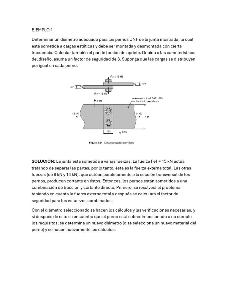 Ejemplo 1 | PDF | Tornillo | Ingeniería mecánica