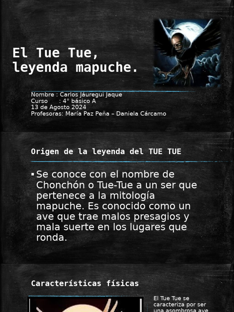 El Tue Tue, Leyenda Mapuche | PDF | Estudios de idiomas extranjeros ...