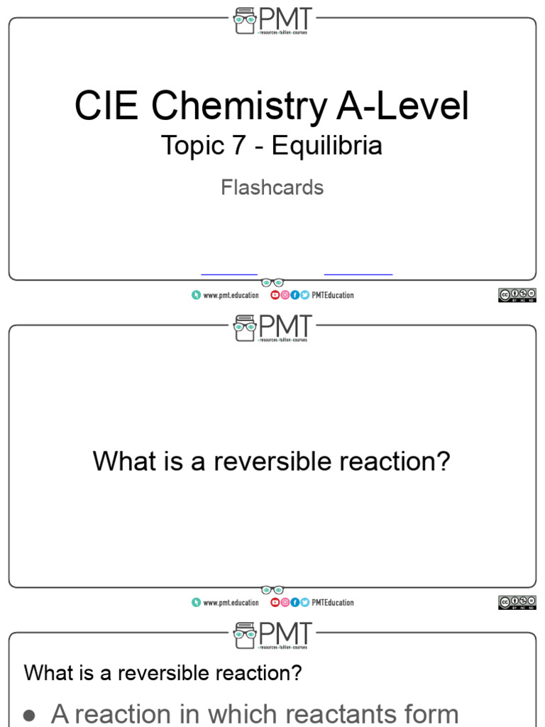 A-Level Chemistry Equilibria Guide | PDF | Chemical Equilibrium ...