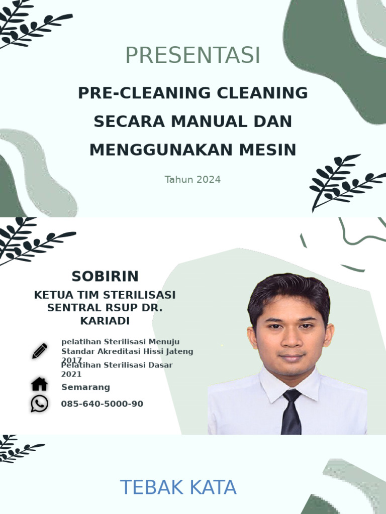 Precleaning Cleaning Secara Manual Dan Menggunakan Mesin Washer | PDF | Sains & Matematika