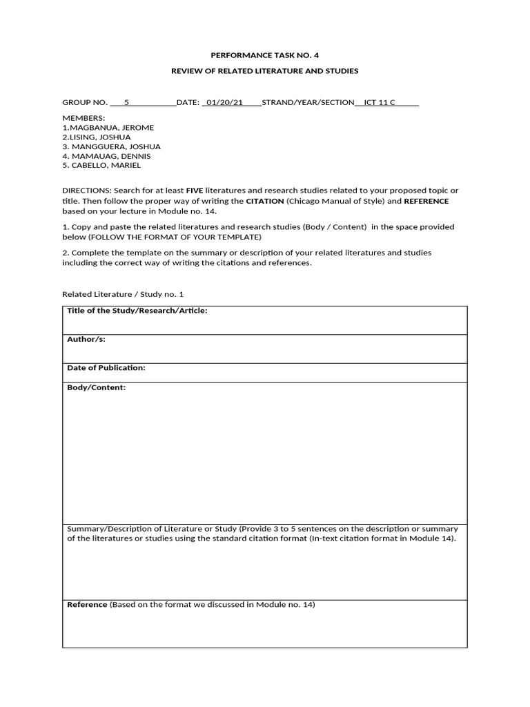 Performance Task No. 4 PR1 | PDF