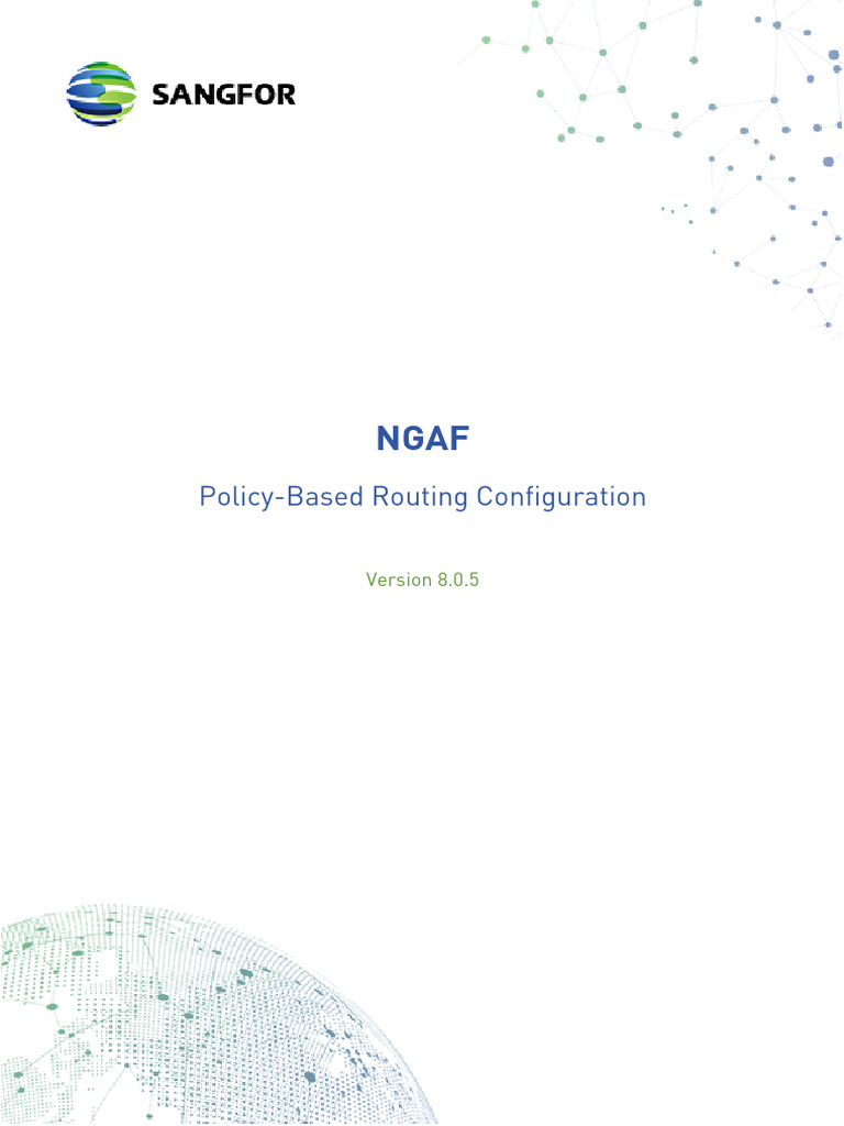 SANGFOR - NGAF - v8.0.5 - Policy-Based Routing Configuration | PDF | Computer Network | Ip Address