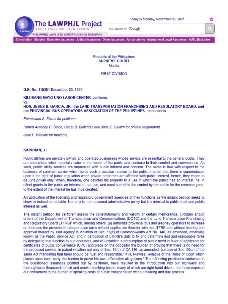 G.R. No. 115381 | PDF | Standing (Law)