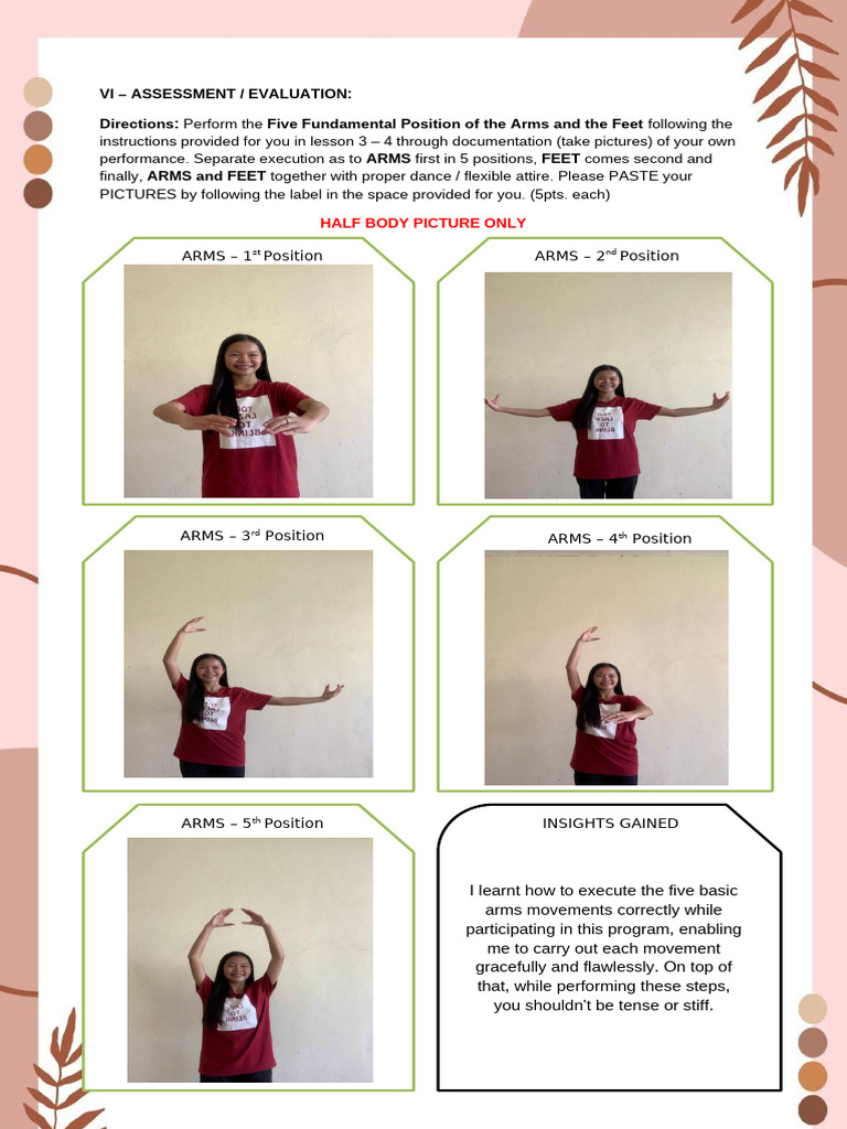 Fundamentals Position in Arms and Feet | PDF | Dances